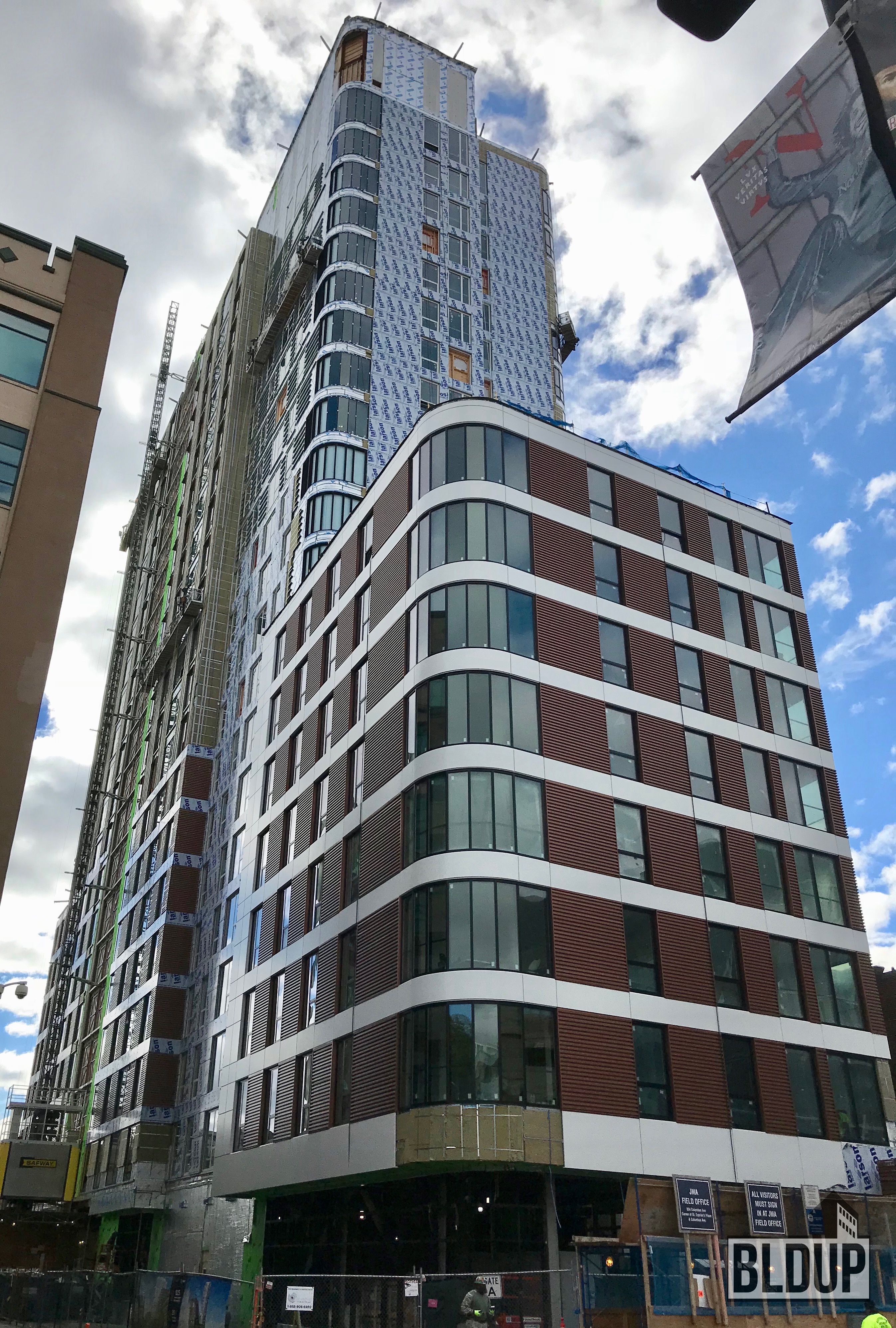 Window Install & Exterior Work Continue for New NU Dorm