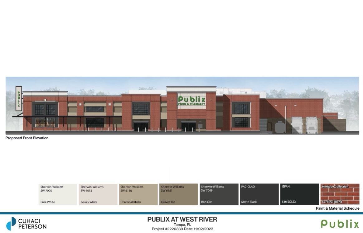 Exterior Walls Up at New Publix Store in Tampa’s West River Neighborhood