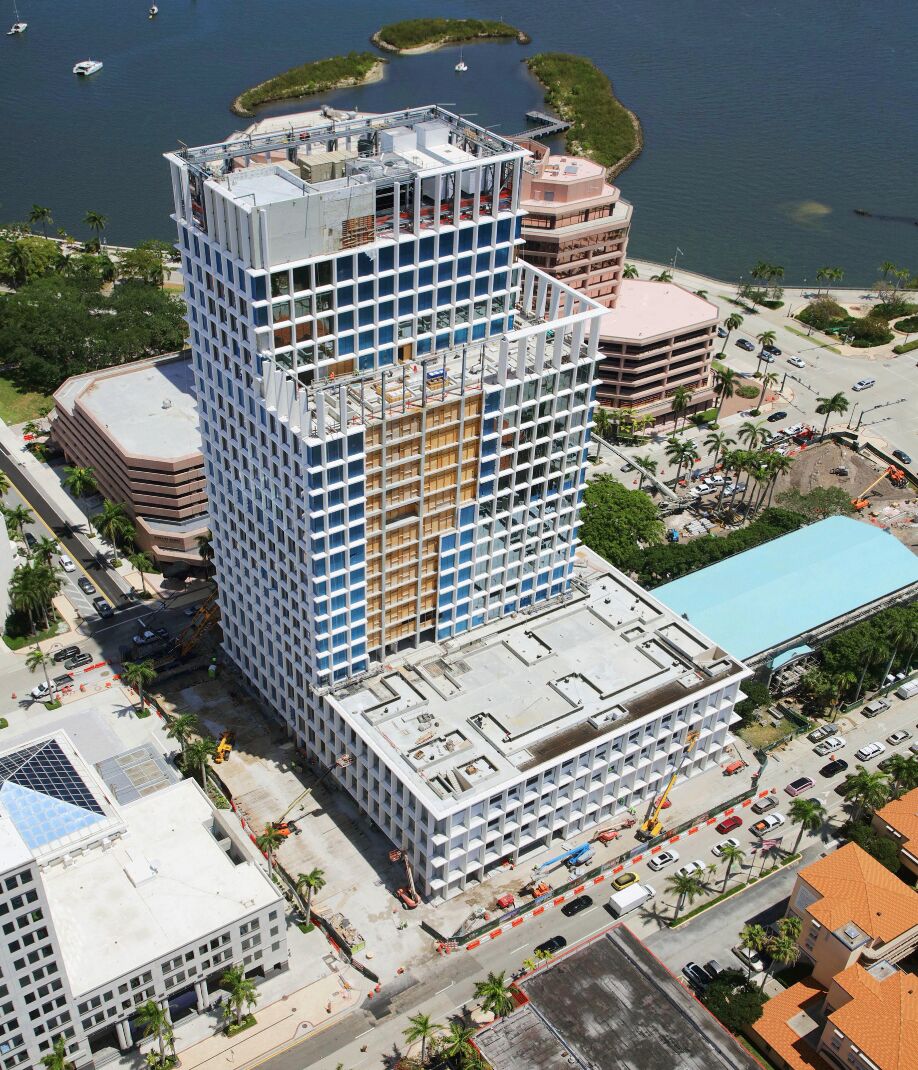 Exterior Nearing Completion at One Flagler