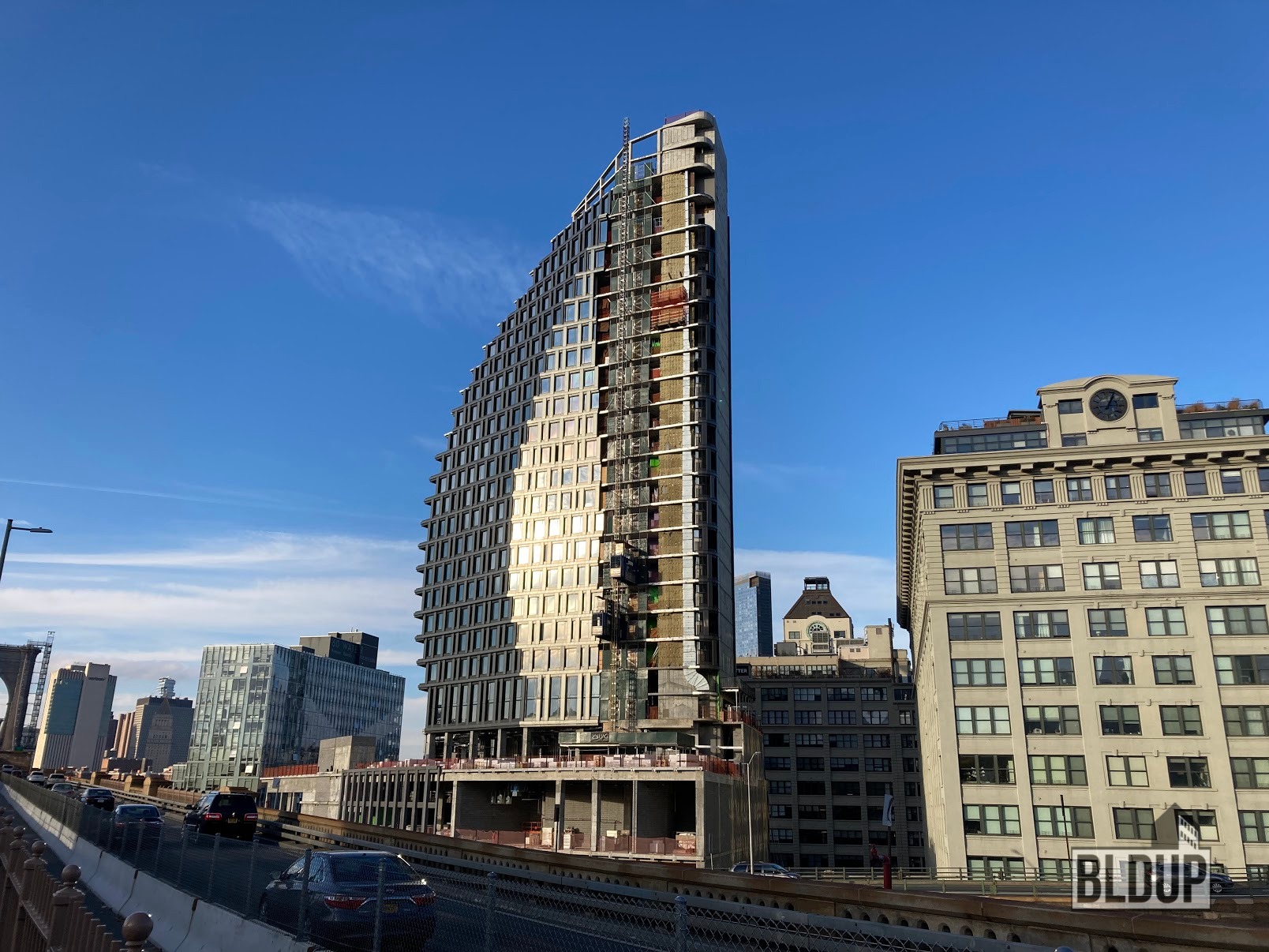 Facade Work Progresses for Luxury Condo Tower in DUMBO