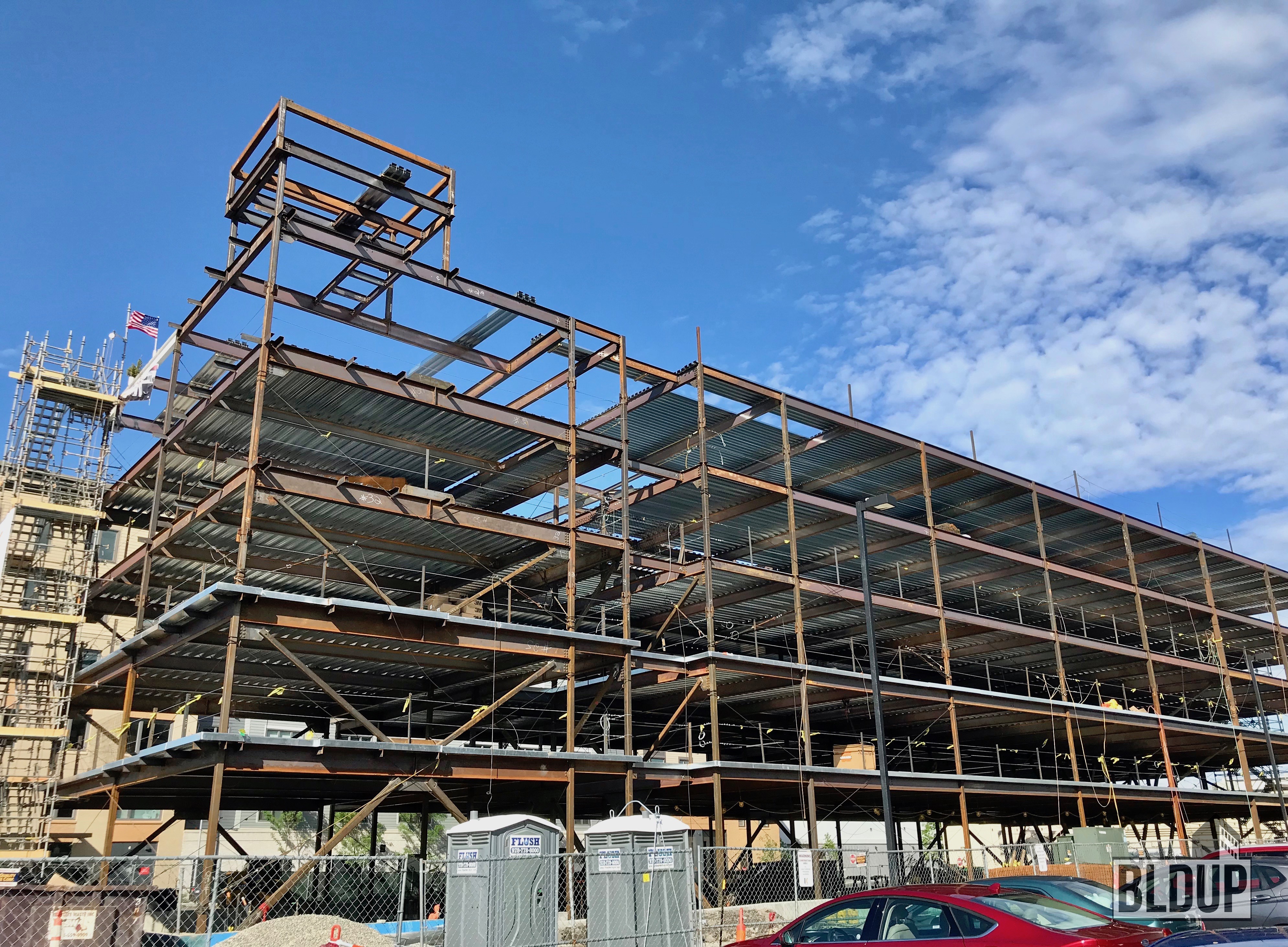 Steel Framing Almost Complete for Hilton Hotel in South Bay Center | BLDUP