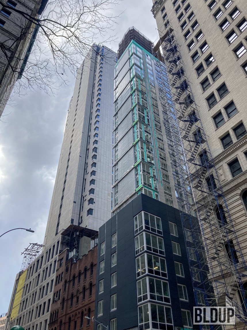 Facade Work Underway for Financial District Hotel