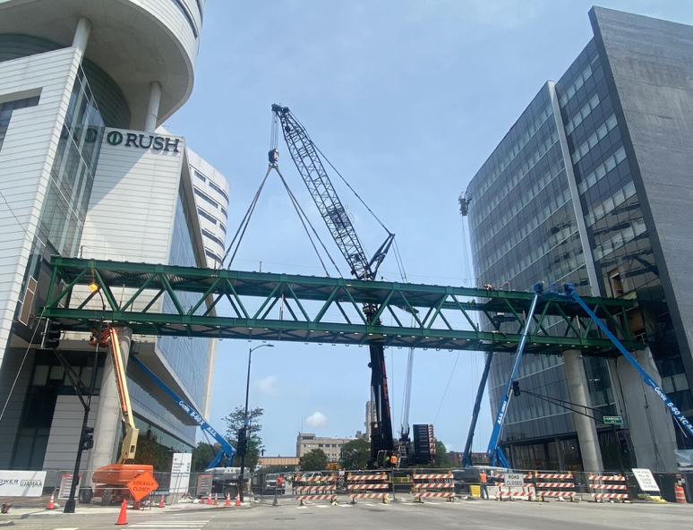 Rubschlager Building's Skywalk Connects Rush University Medical Center