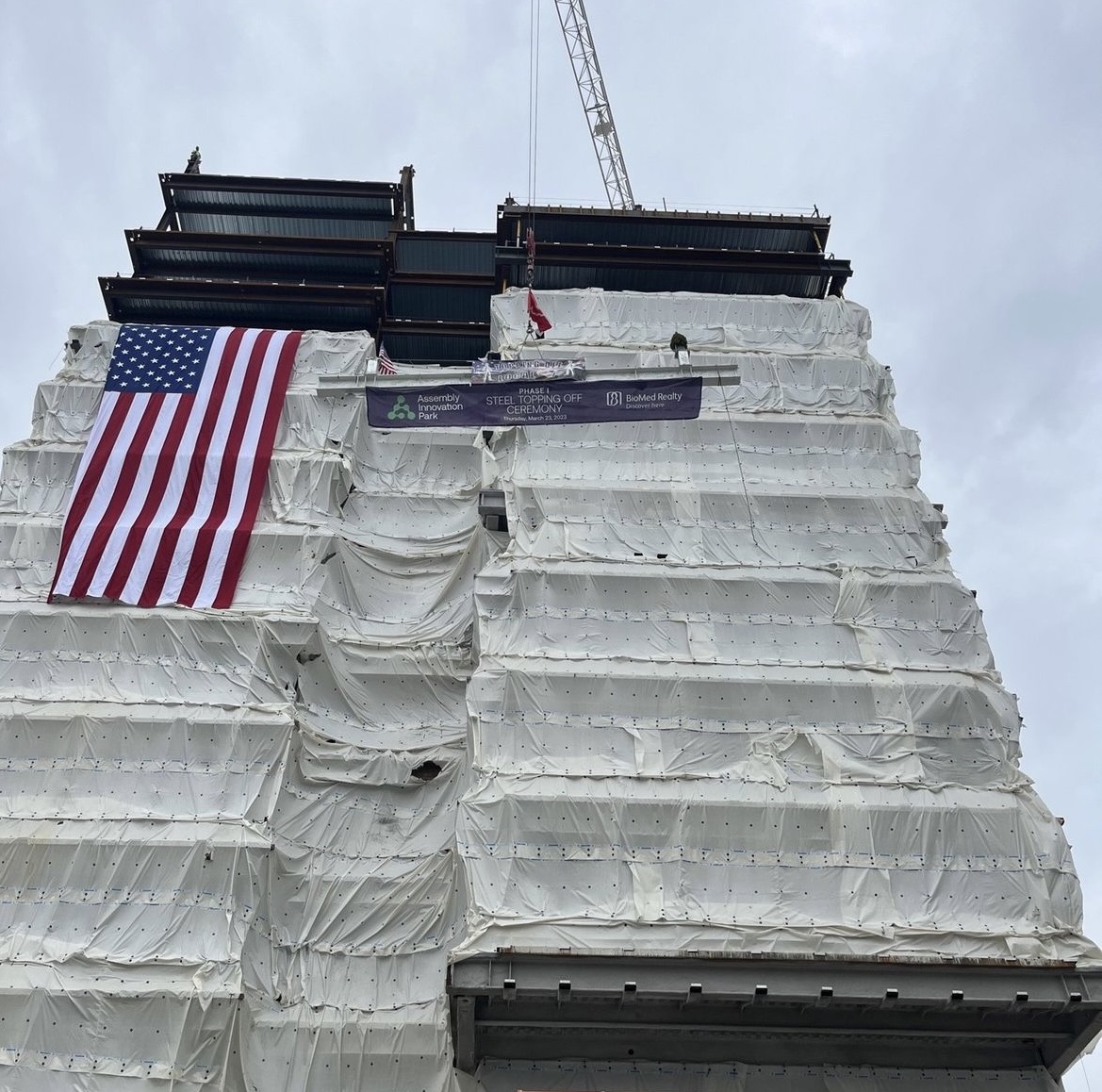 Framing Tops Off on First Assembly Innovation Park Tower