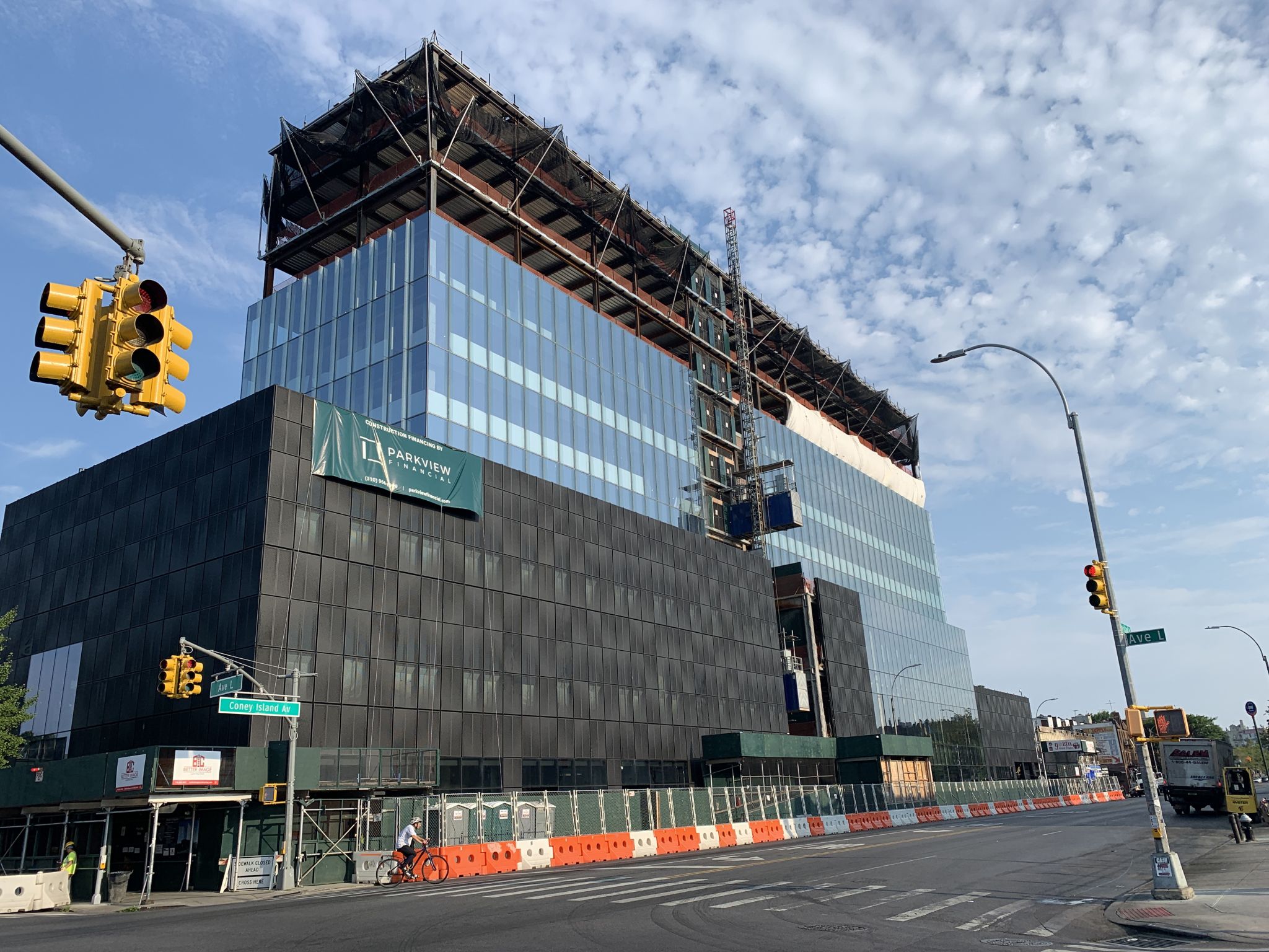 Facade Work Wrapping Up for Midwood Commercial Project