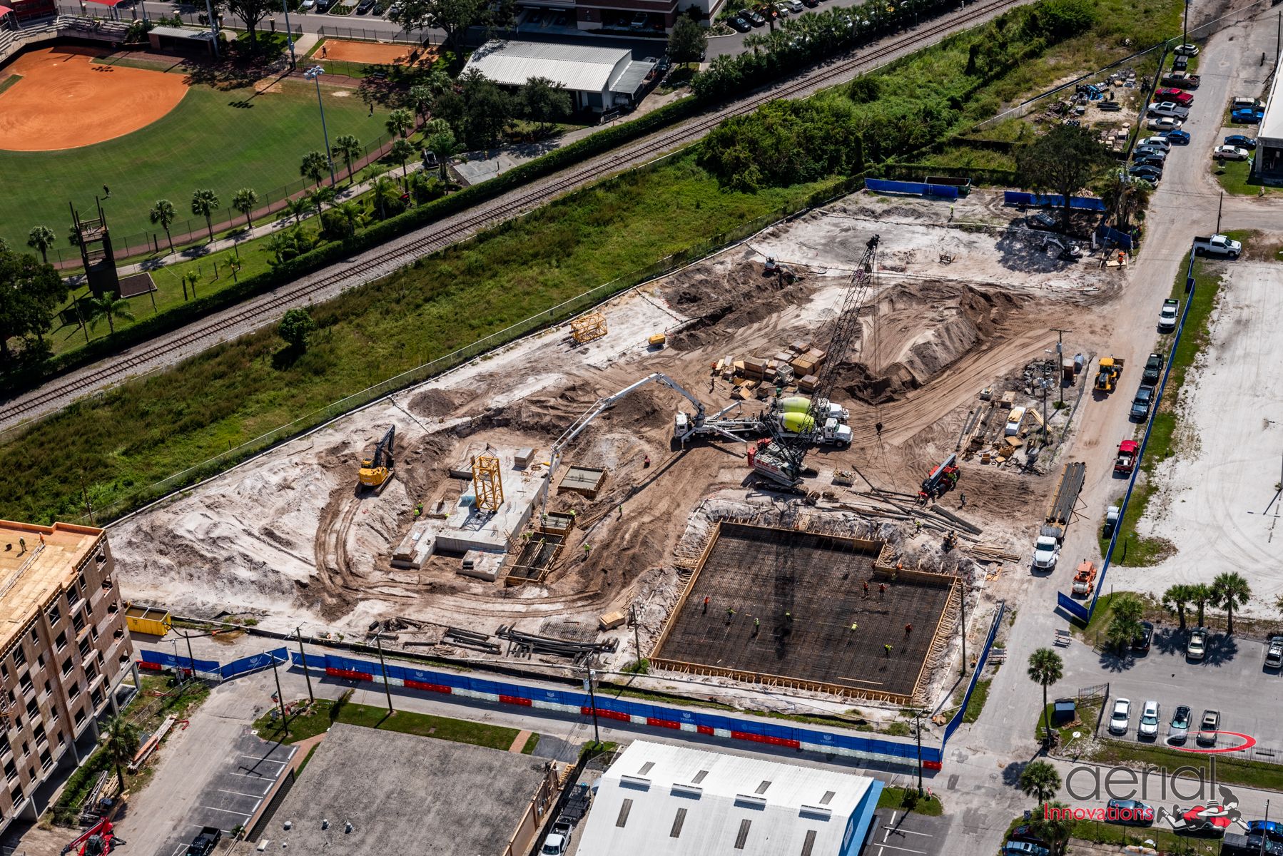 Cranes On Site at Tampa Student Housing Development