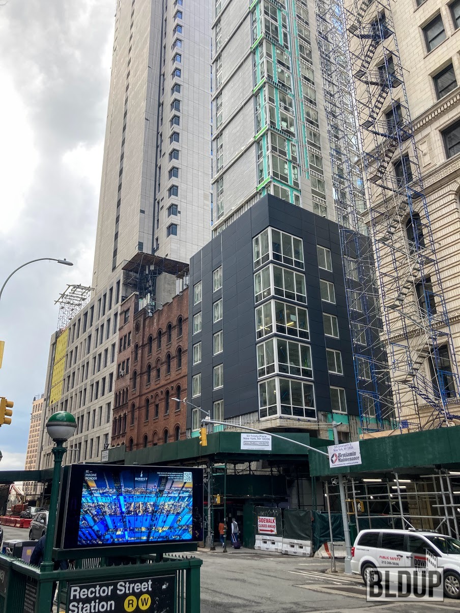 Facade Work Underway for Financial District Hotel