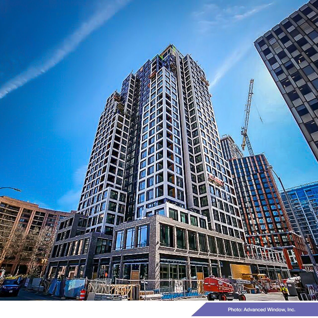 Window Install Nearing Completion for Crystal Drive North Tower