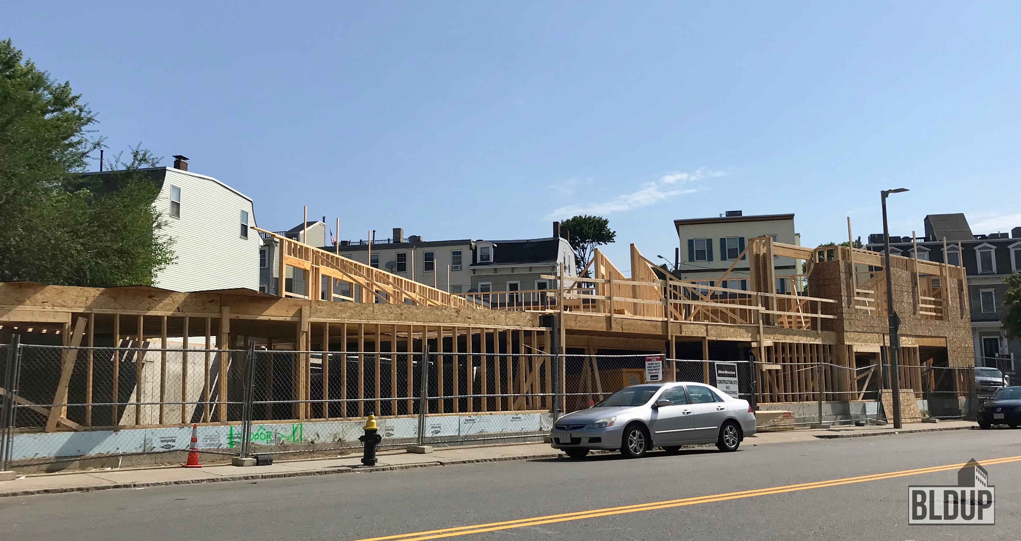 Wood Framing Begins for Ward Street Project in Southie | BLDUP