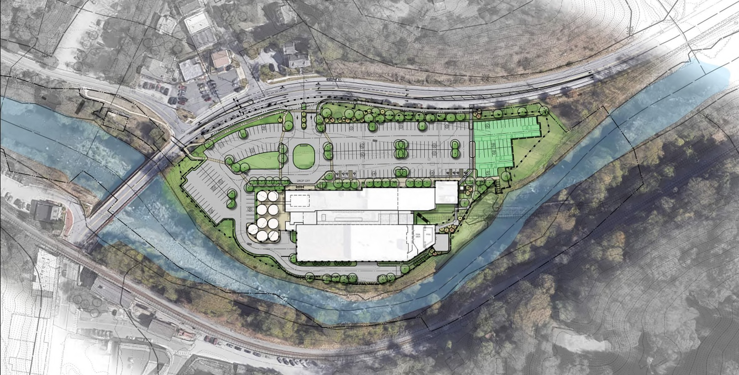 Updated plans for the Ellicott Mill Redevelopment project