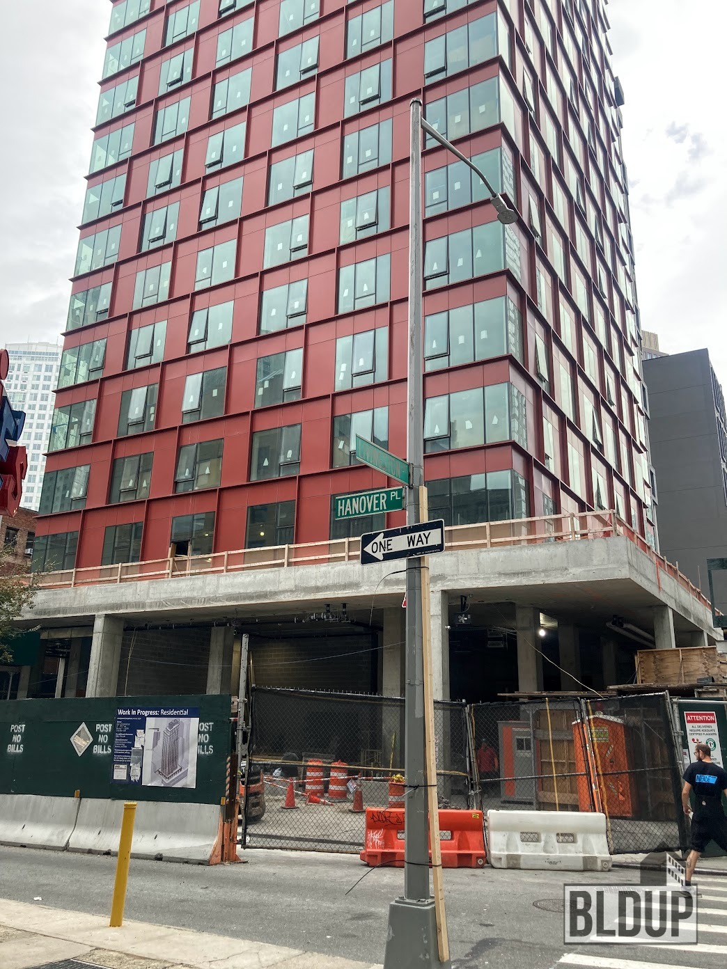 Facade Work Far Along at 15 Hanover Place