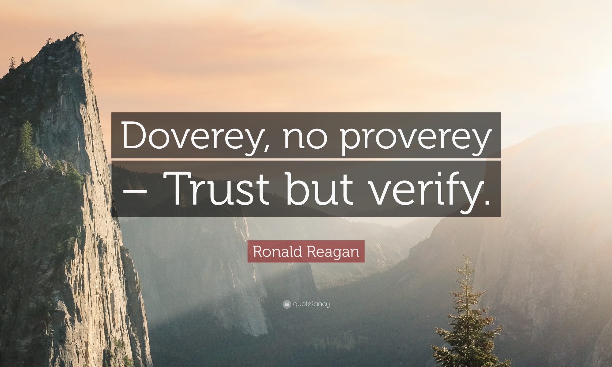 Finding a balance using "Trust, but verify" frame of mind