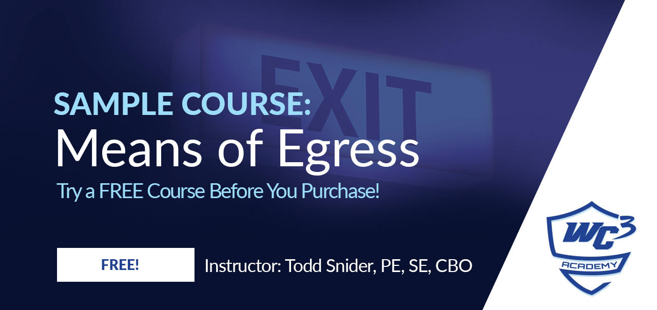 Free Sample Course - Means of Egress | WC3 Academy