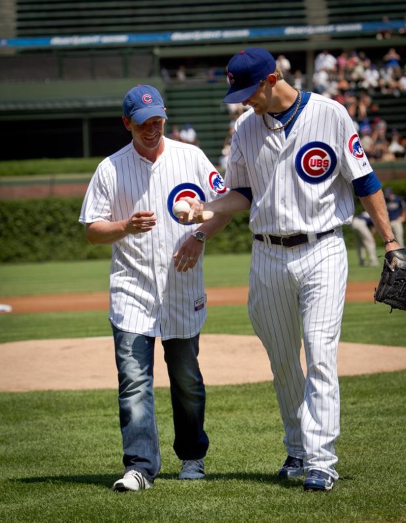 BMW USA News - Luke Donald Throws First Pitch at Wrigley Field