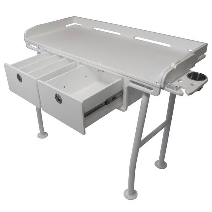 Dock Fillet Table with Drawers | Boat Outfitters