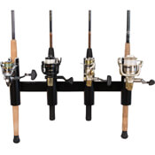 Black Powder Coated Aluminum 4 Rod Rack