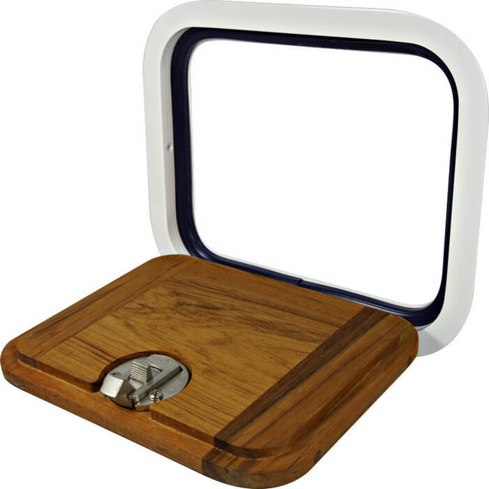 Aluminum Framed Teak Boat Door | Teak Boat Door