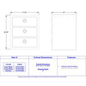 Three Drawer Free Standing Storage Unit | Boat Outfitters