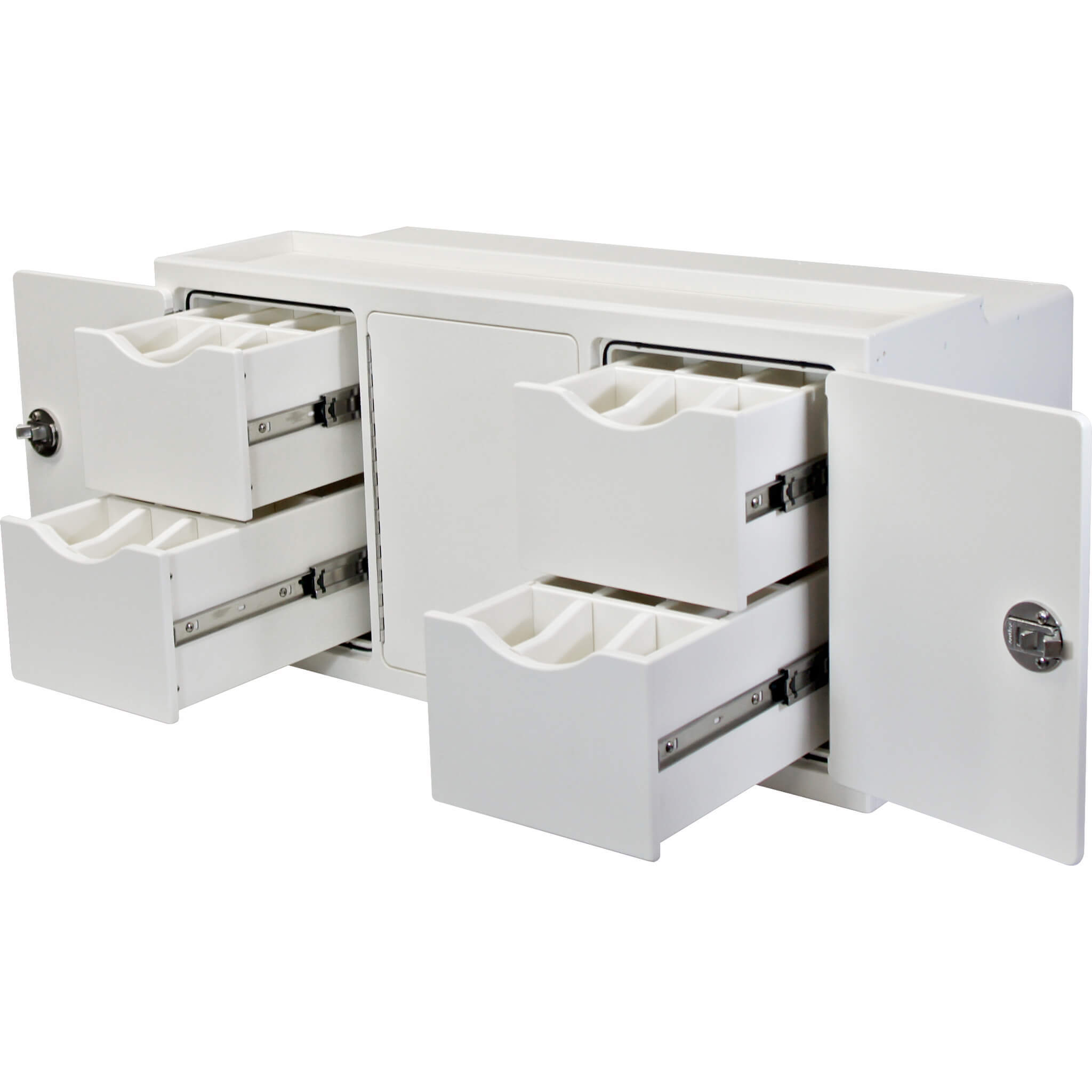 Teak Isle - 4 Tray, 4 Drawer Free Standing Tackle Station #13770-52271