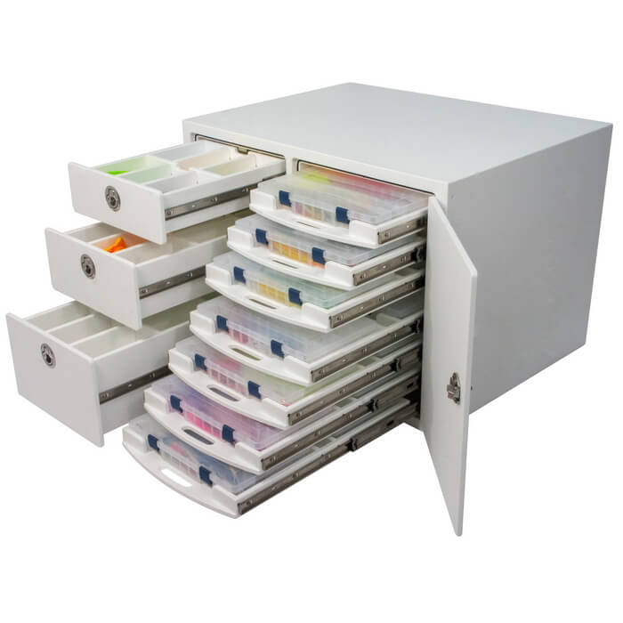 Free Standing Leaning Post Tackle Station with Drawers & Plano Storage