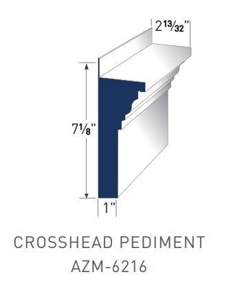 CROSSHEAD PEDIMENT (AZM-6216) - WHITE