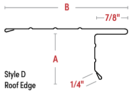 STYLE D ROOF EDGE WITH HEM - FOREST GREEN