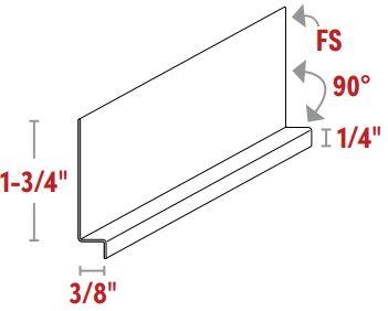 3/8" ALUMINUM Z-FLASHING - NIGHT GRAY