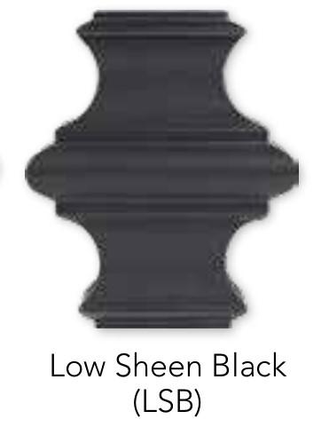 1/2" HOLLOW IRON BALUSTER - HORIZON SINGLE TWIST - LOW SHEEN BLACK