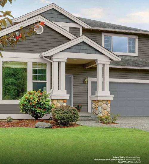 ESTATE TRADITIONAL D4 VINYL SIDING - HARVARD SLATE