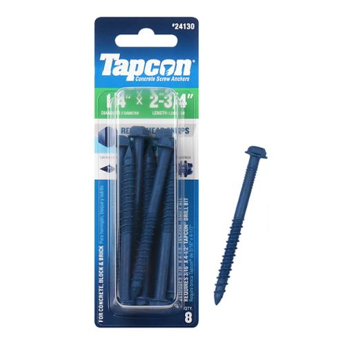 24130 TAPCON HEX HEAD CONCRETE SCREW ANCHORS