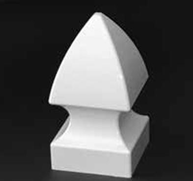4" X 4" GOTHIC CAP - WHITE