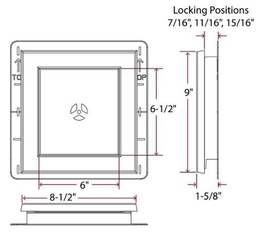 WATER MANAGEMENT MOUNT BLOCKS SQUARE - GRANITE (1 PACK)