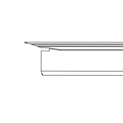 1.25" X 10' T-DRIP EDGE .019 PAINTED - WHITE