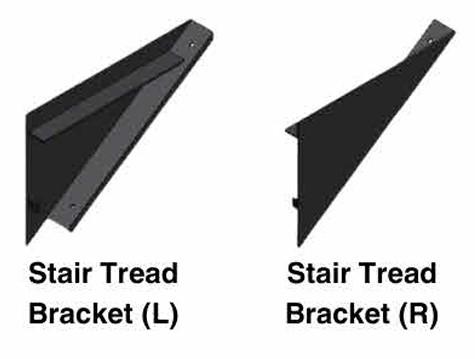 STAIR TREAD BRACKET KIT - BLACK