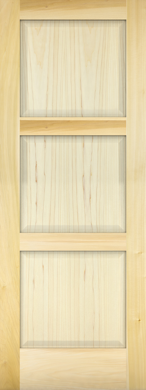 3-0 3-PANEL STACKED FLAT SHAKER SLAB - POPLAR