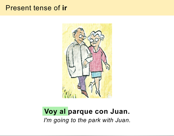 VISTA: ESTRUCTURA | 4.1 Present tense of ir | Tutorial Flashcards by ...