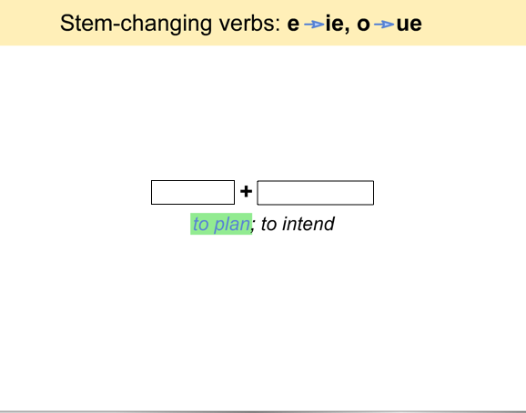 VISTA: ESTRUCTURA | 4.2 Stem-changing verbs: e –> ie, o –> ue ...