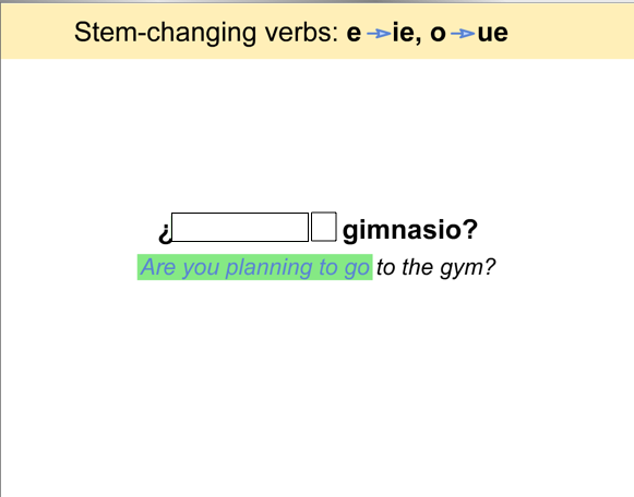 VISTA: ESTRUCTURA | 4.2 Stem-changing verbs: e –> ie, o –> ue ...