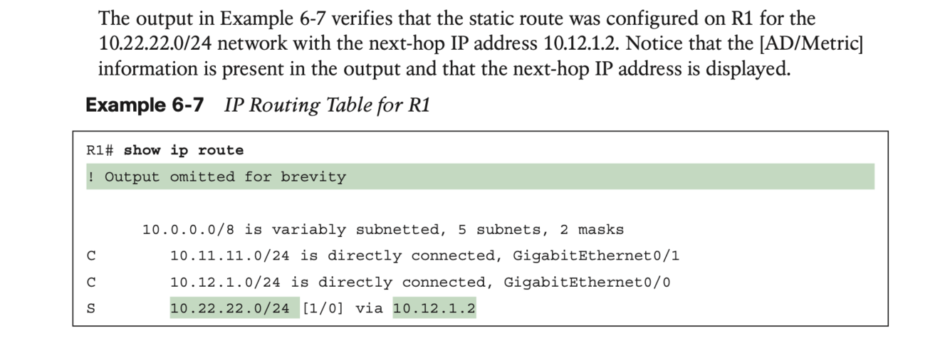 Ch 6: IP Routing Essentials Flashcards by James Forristal | Brainscape