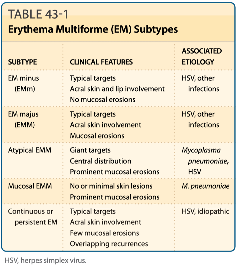 Erythema Multiforme Major Vs Minor
