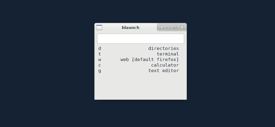 GitHub - briansteffens/blaunch: A minimal launcher for UNIX GUIs