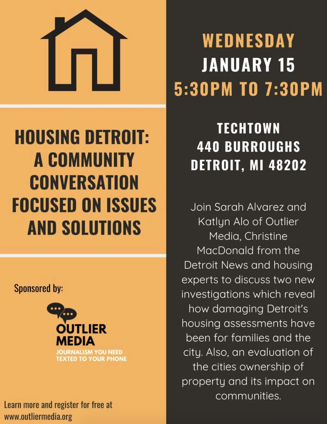 Outlier Media Presents-- Housing Detroit: Community Conversation on the ...