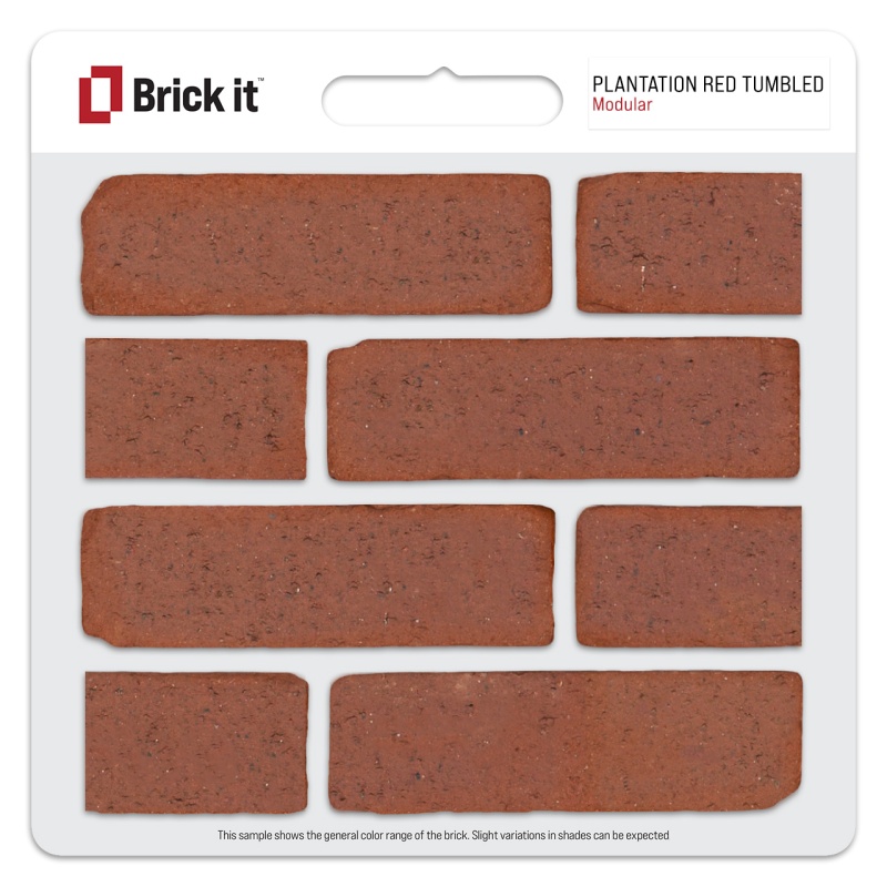 Plantation Red Tumbled | Thin Brick Wall Veneer | Thin Brick Wall Veneer