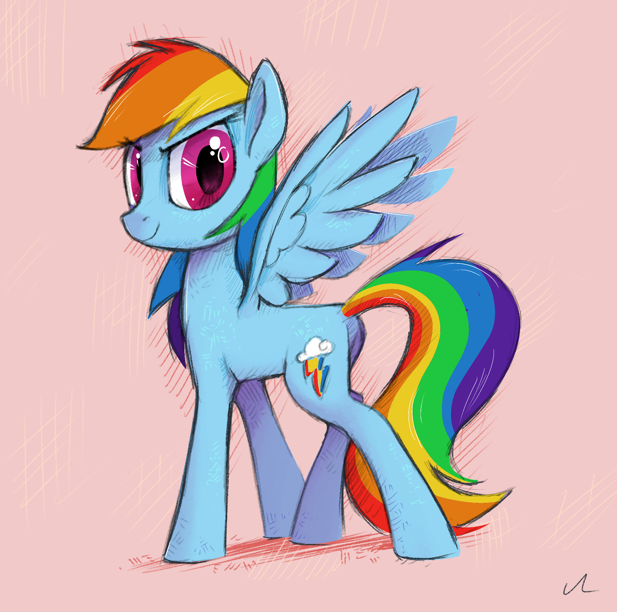 rainbow dash drawn by docwario - Bronibooru