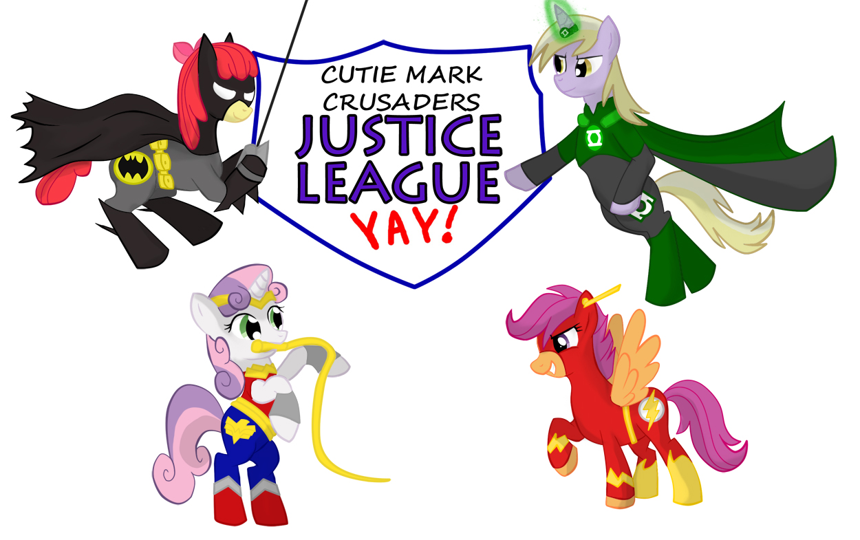 apple bloom, batman, cutie mark crusaders, dinky hooves, green lantern ...