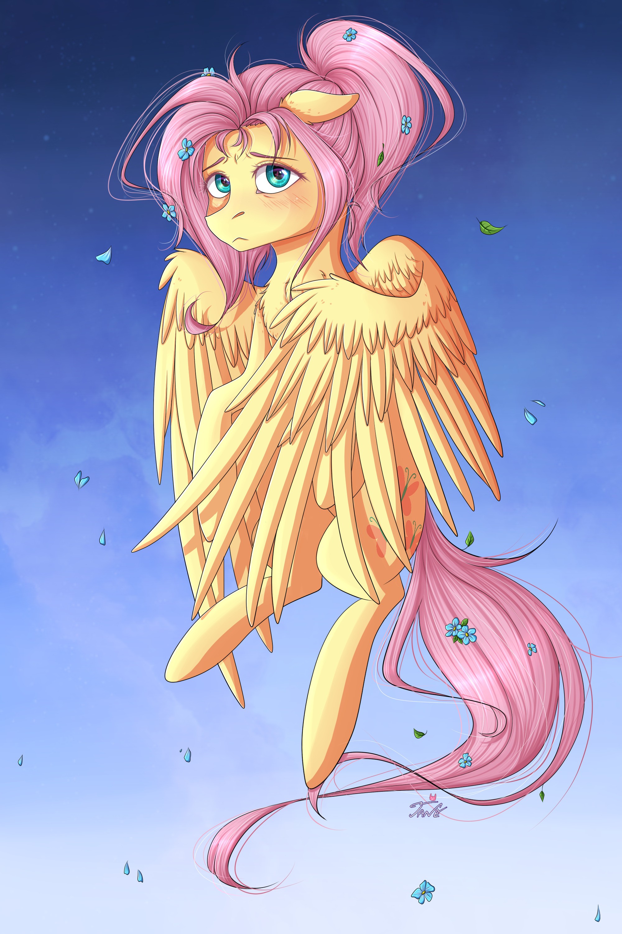 fluttershy drawn by ashleyjaneworld - Bronibooru