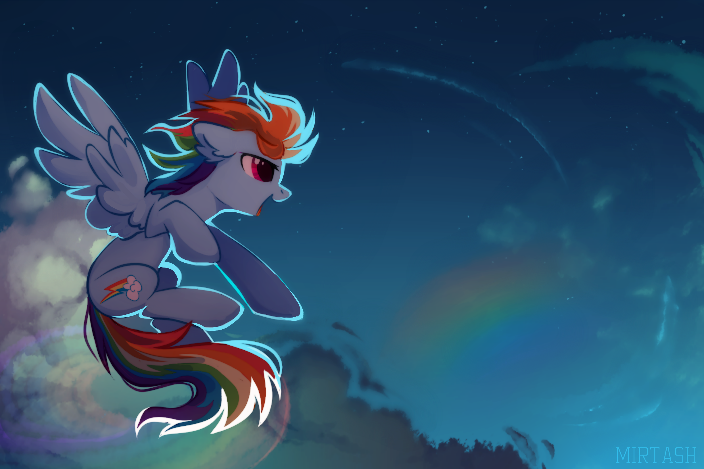 rainbow dash drawn by mirtash - Bronibooru