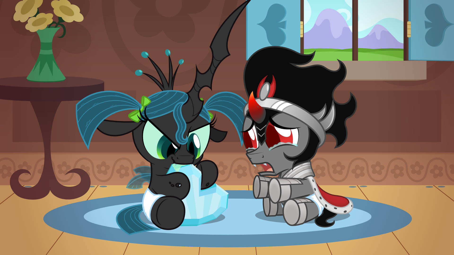 king sombra and queen chrysalis drawn by zutheskunk - Bronibooru