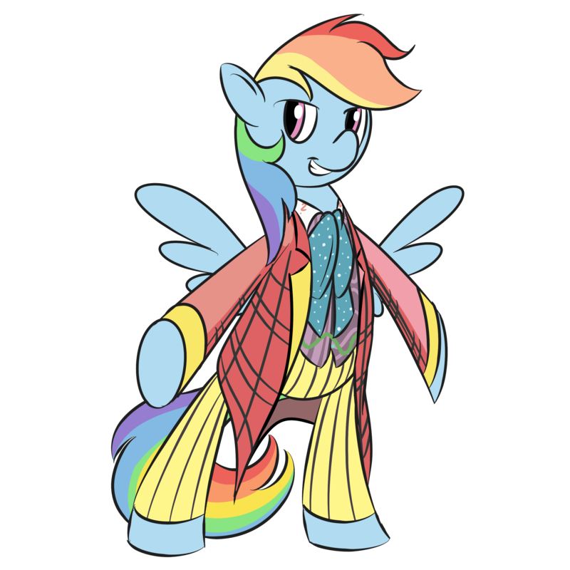 rainbow dash and sixth doctor (doctor who) drawn by perrydotto - Bronibooru