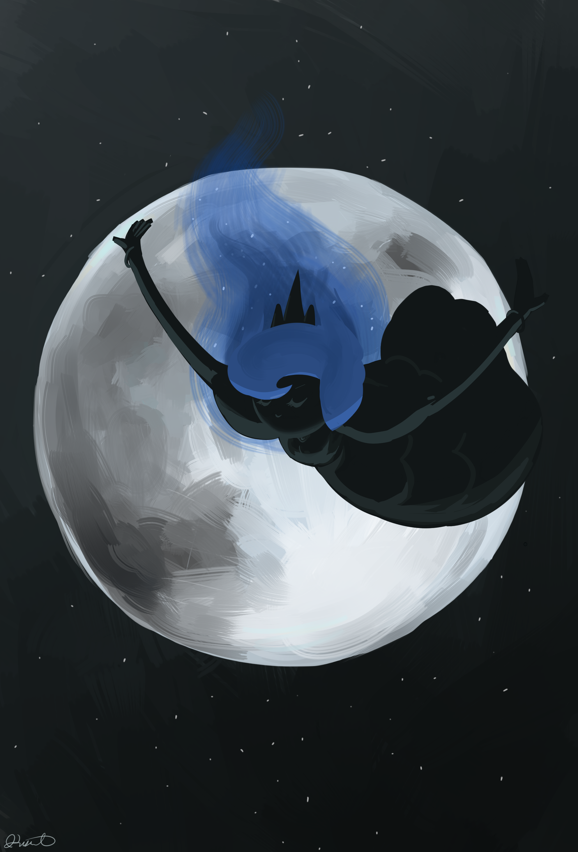 princess luna (adventure time) drawn by twitchykismet - Bronibooru